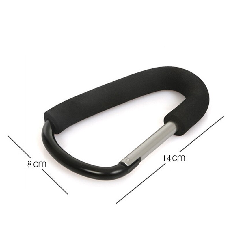 Aluminium Black Carabiner Stroller Pram Hooks Push... – Grandado