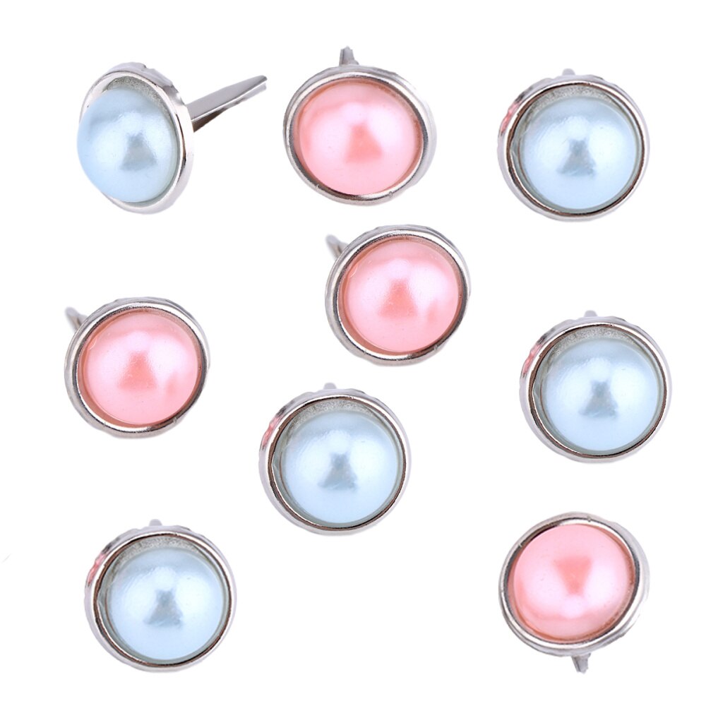 50 Pcs Alloy Brads Beautiful Mini Brads Round Pape... – Grandado
