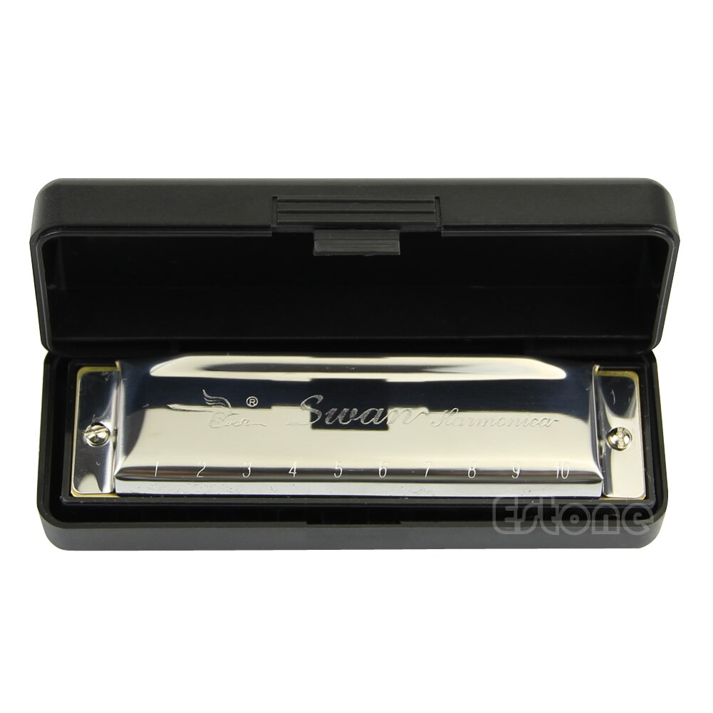 Swan Harmonica 10 Hole Key of C for Blues Rock Jaz... – Grandado