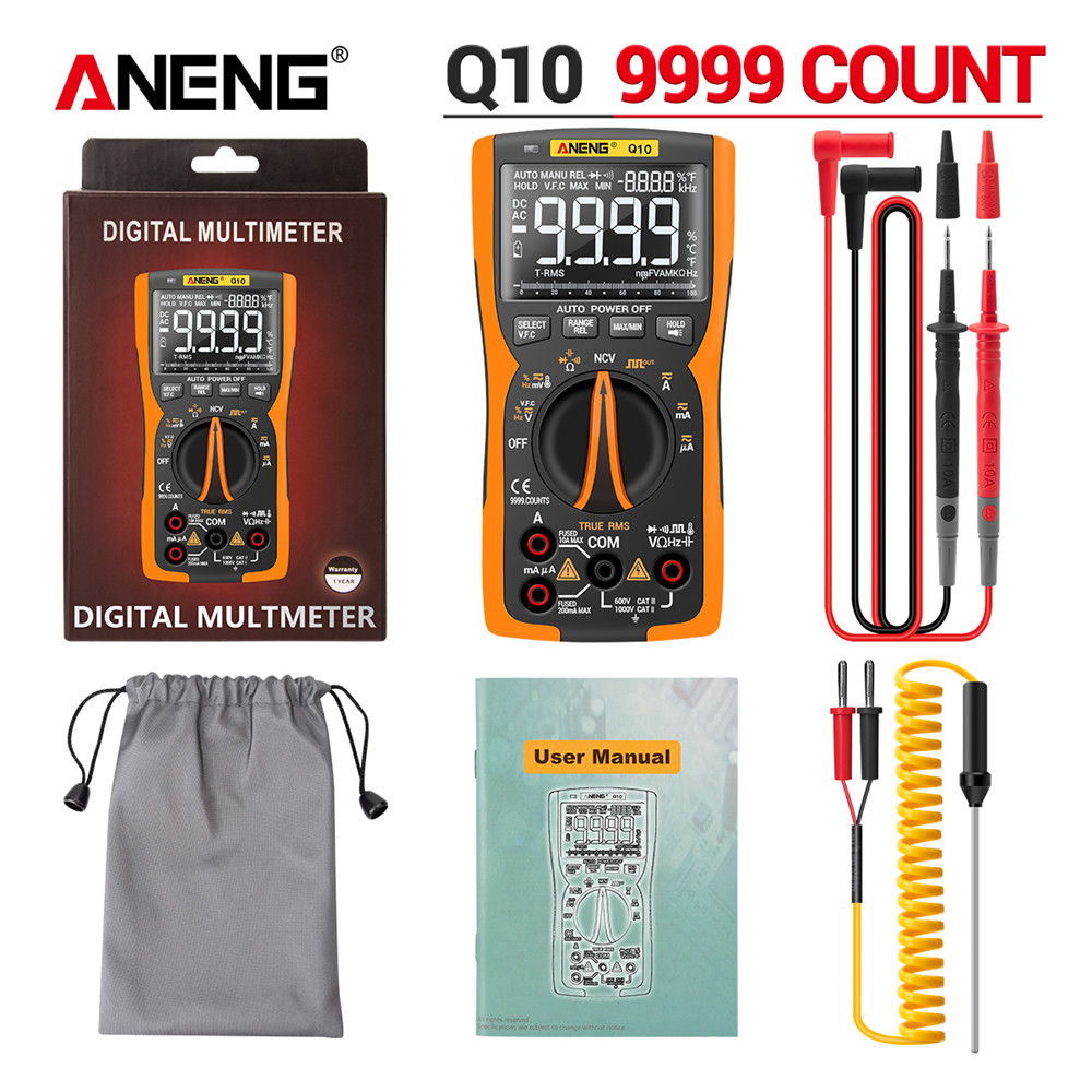 Aneng Q10 Digitale Multimeter 9999 Professionele T... – Grandado