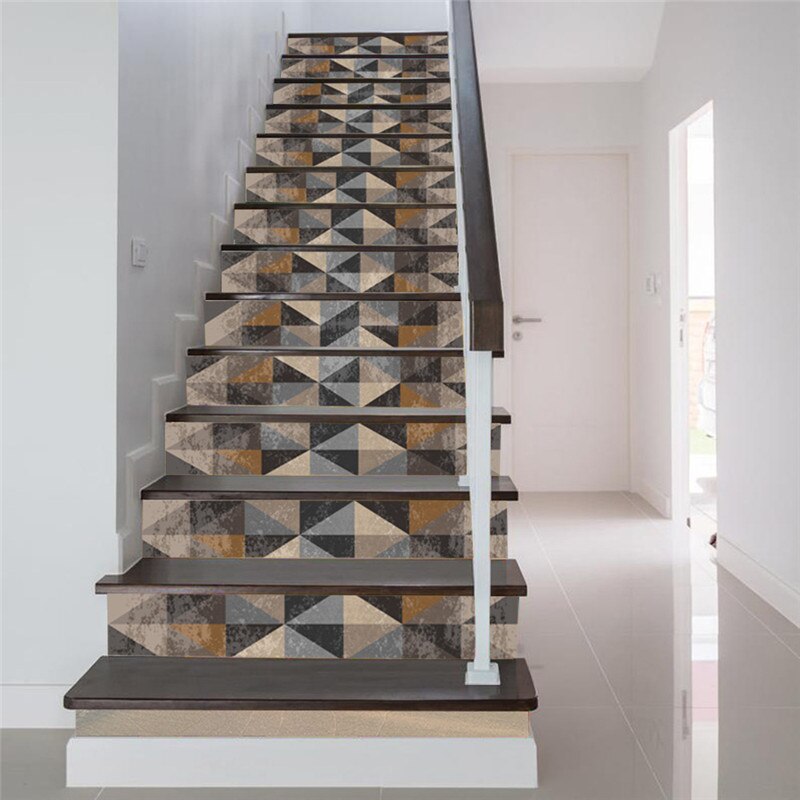 6pcs/set Stairs Sticker Geometry style Modern Floo... – Vicedeal
