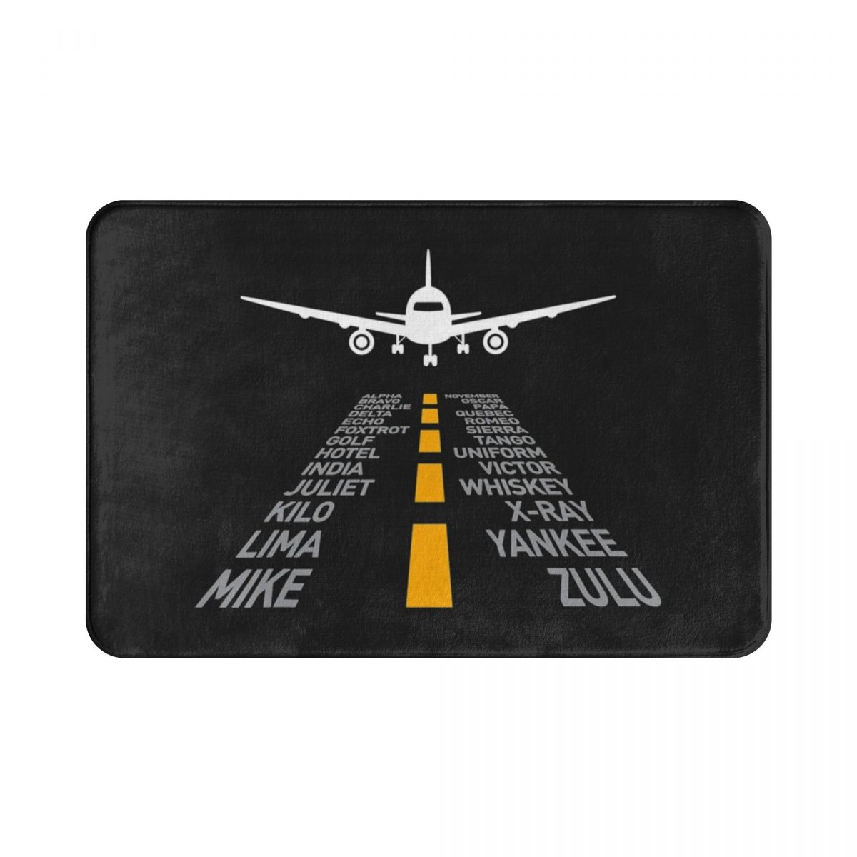 Airplane Pilot Airport Runway Polyester Doormat Ru... – Grandado