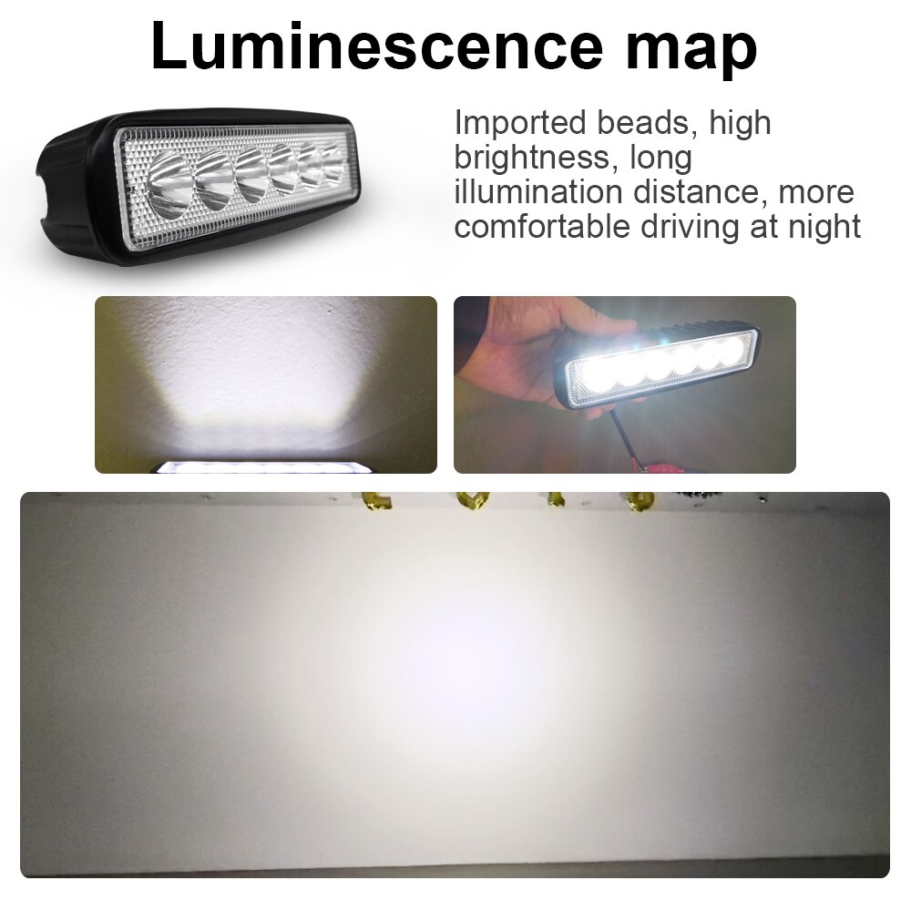 2 Stuks 18W Drl Led Verlichting 10-30V 4WD 12V Voo... – Vicedeal