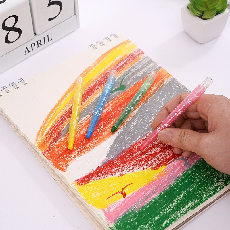 12 colors primary school students oil pastel short... – Vicedeal