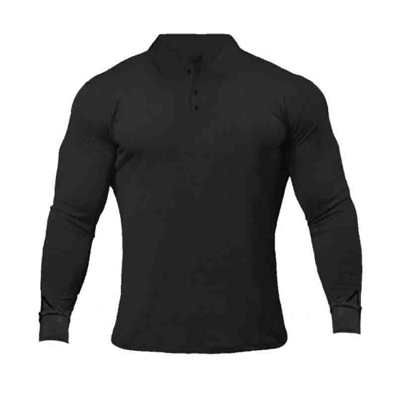 Brand Running Polo Shirt Men Autumn Fitness Long S... – Grandado