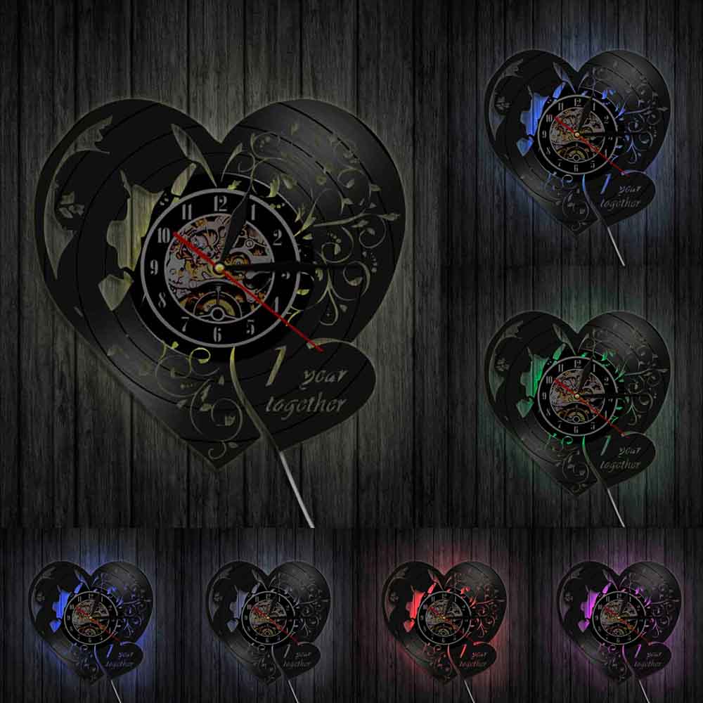 Vintage Hart Vorm Klok Engagement Anniversary Viny... – Grandado