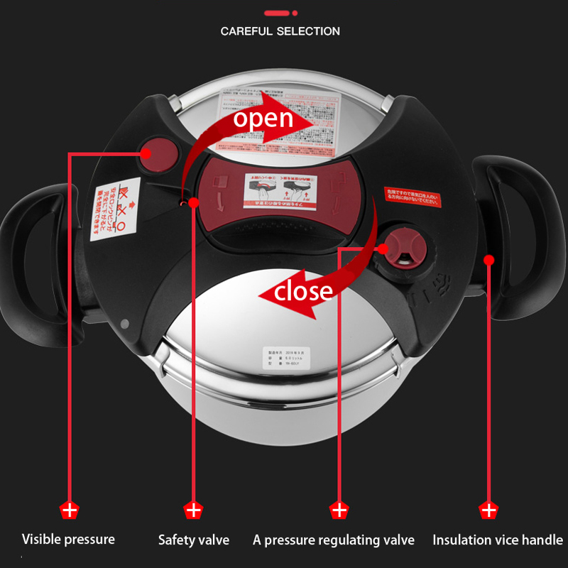 6L Double Gear Pressure Visual Pressure Cooker Rot... – Grandado