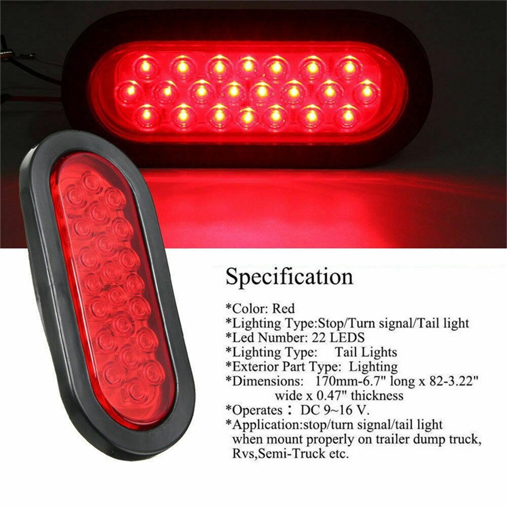2PCS 22 LED Marker Trailer Rubber Turn Signal LED ... – Vicedeal