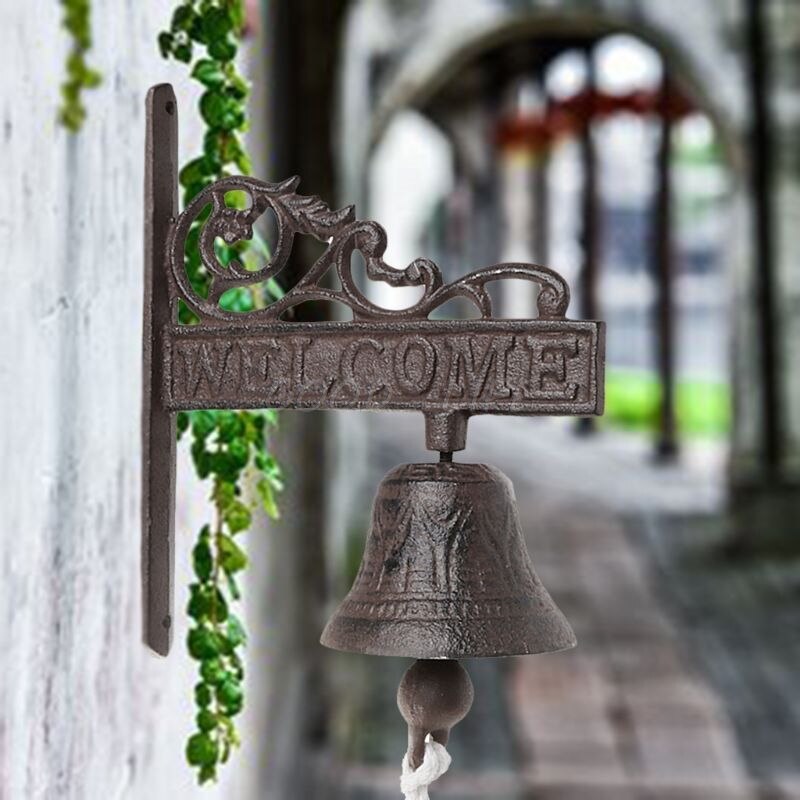 Antique Style Cast Iron Hanging Door Bell Wall Mou... – Grandado