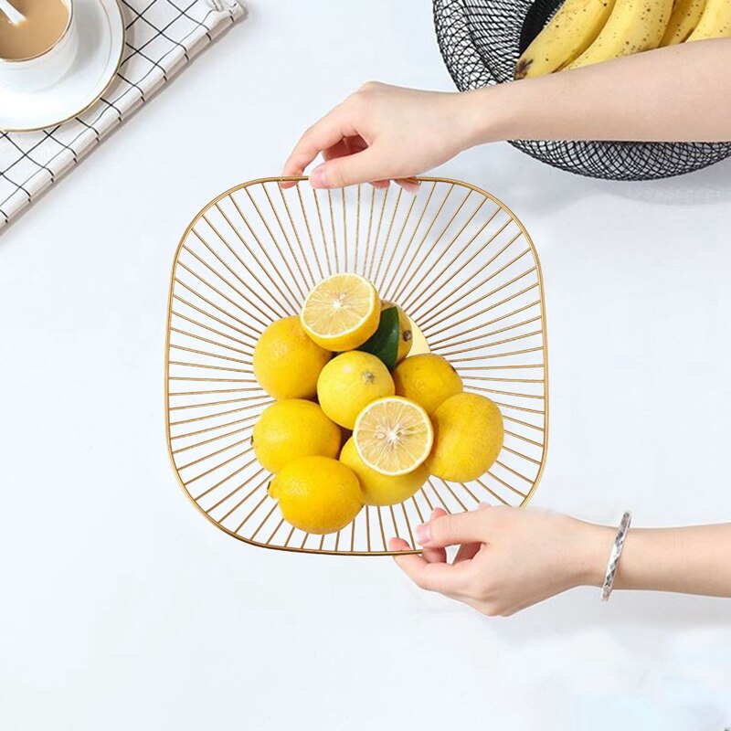 Obst Gemüse Metall Lagerung Korb Platten Dekoriert... – Vicedeal