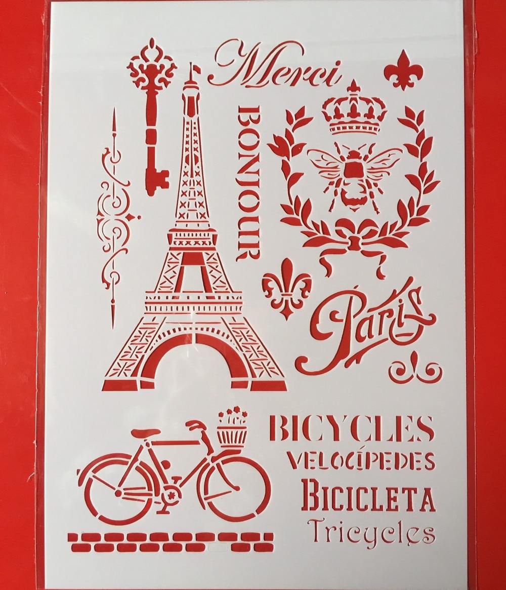 A4 Vintage Keys Craft Layering Stencils Walls Pain... – Grandado