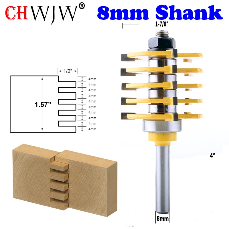 CHWJW 8mm Shank 1pc Box Joint Router Bit - Adjusta... – Grandado