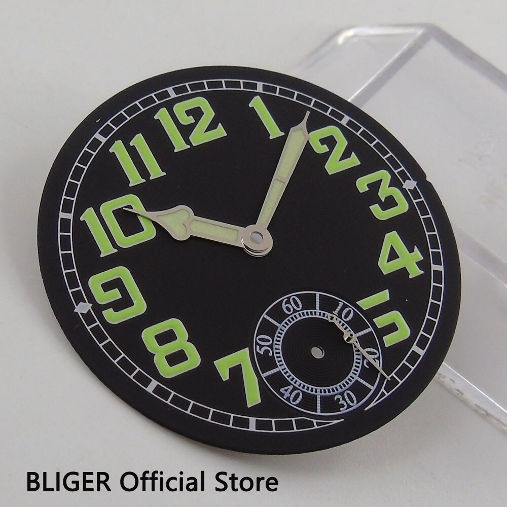 35MM Black Sterile Dial Green Luminous Marks Watch... – Vicedeal