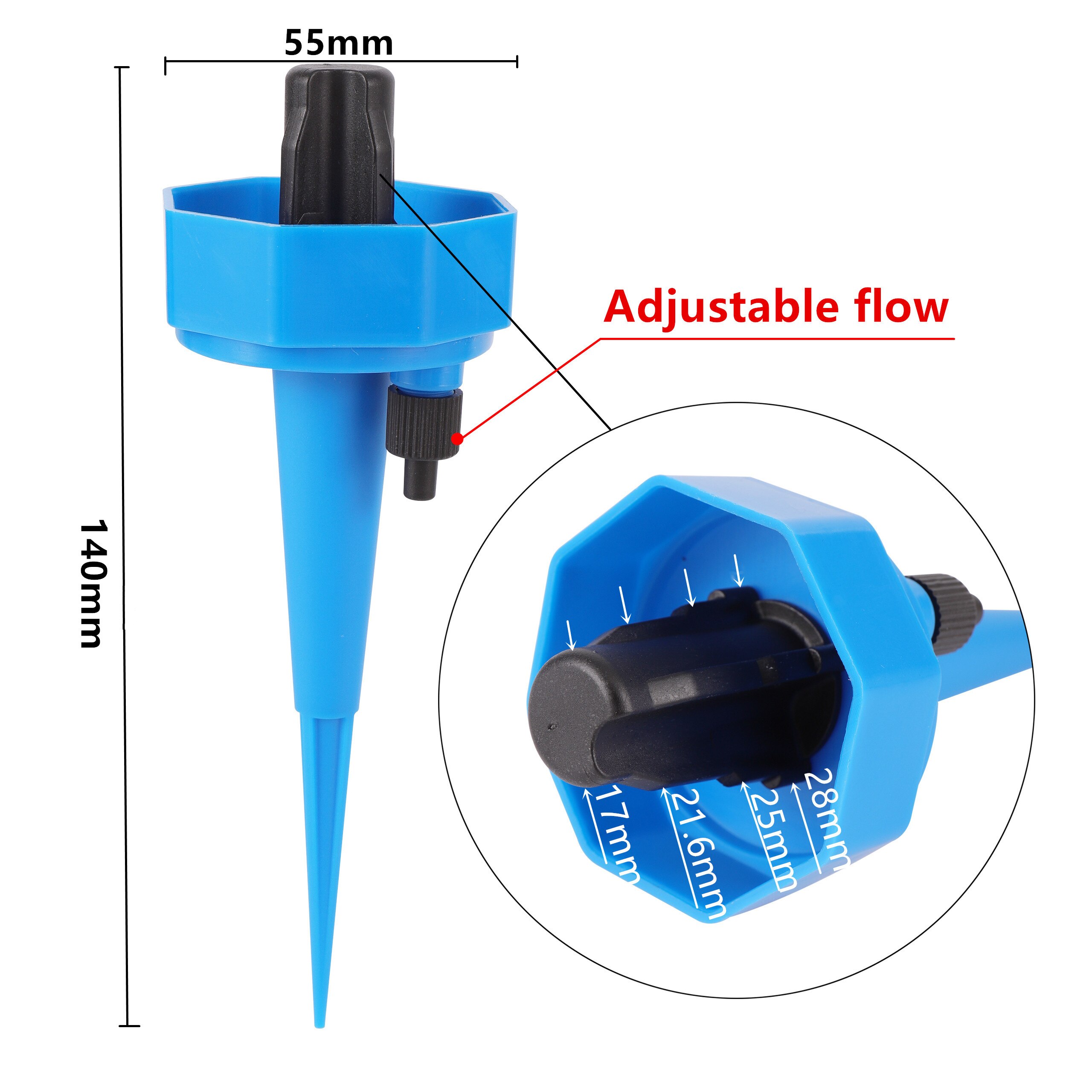 5Pcs Plant Self-Watering Spiked Dripper Adjustable... – Grandado