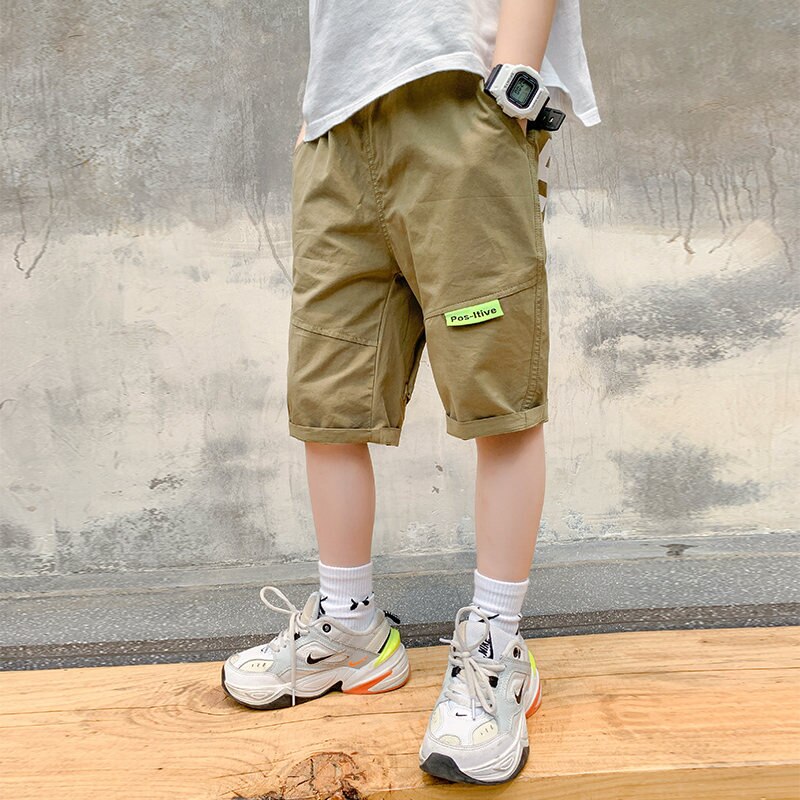 Summer Kids Boy Cargo Capri Shorts With Pocket Loo... – Grandado