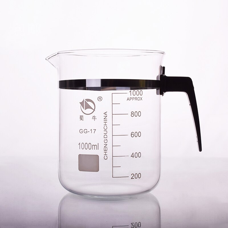 Beaker in low form with plastic handle,Capacity 10... – Grandado