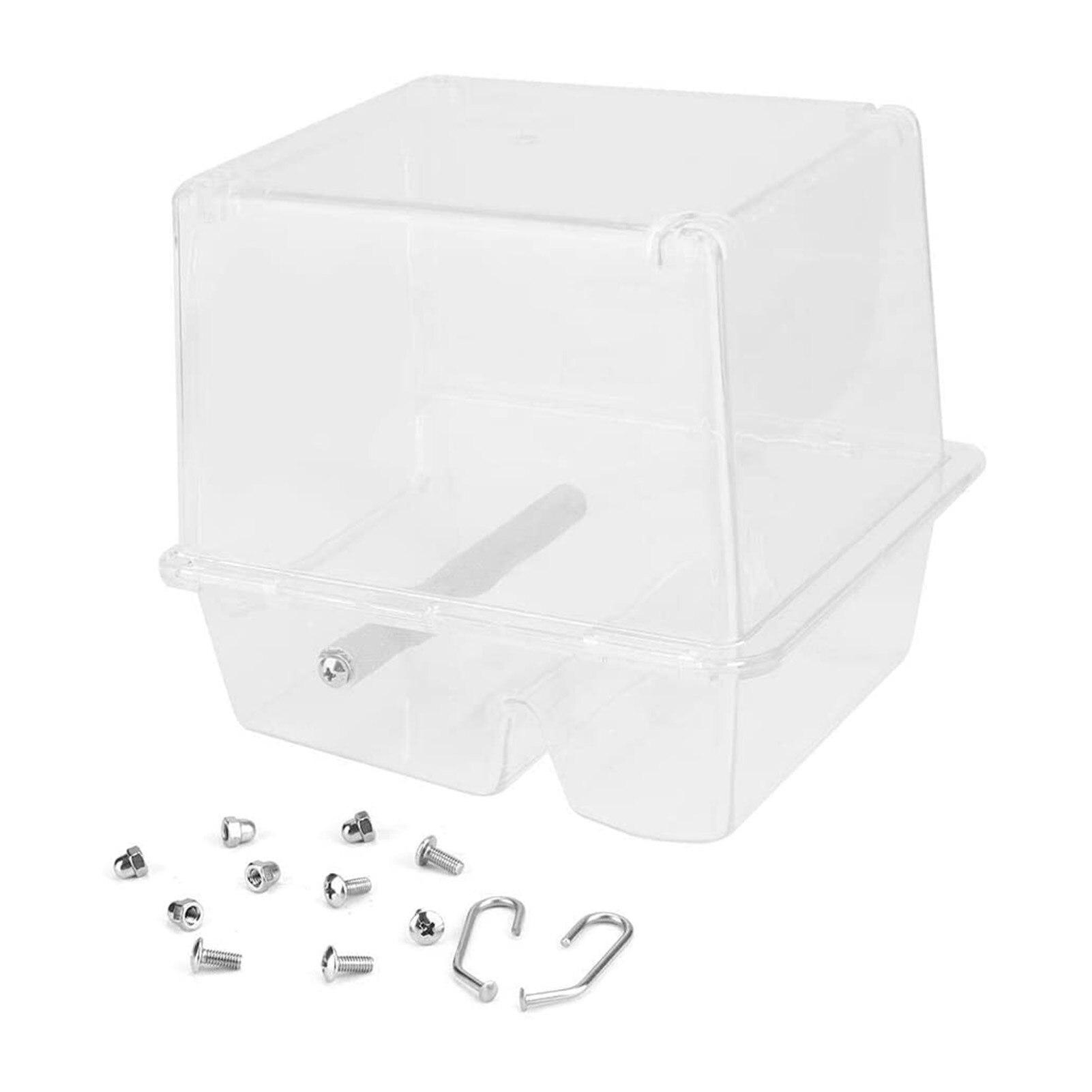 Bird Parrot Shower Box Transparent Bird Bath Tub C... – Grandado