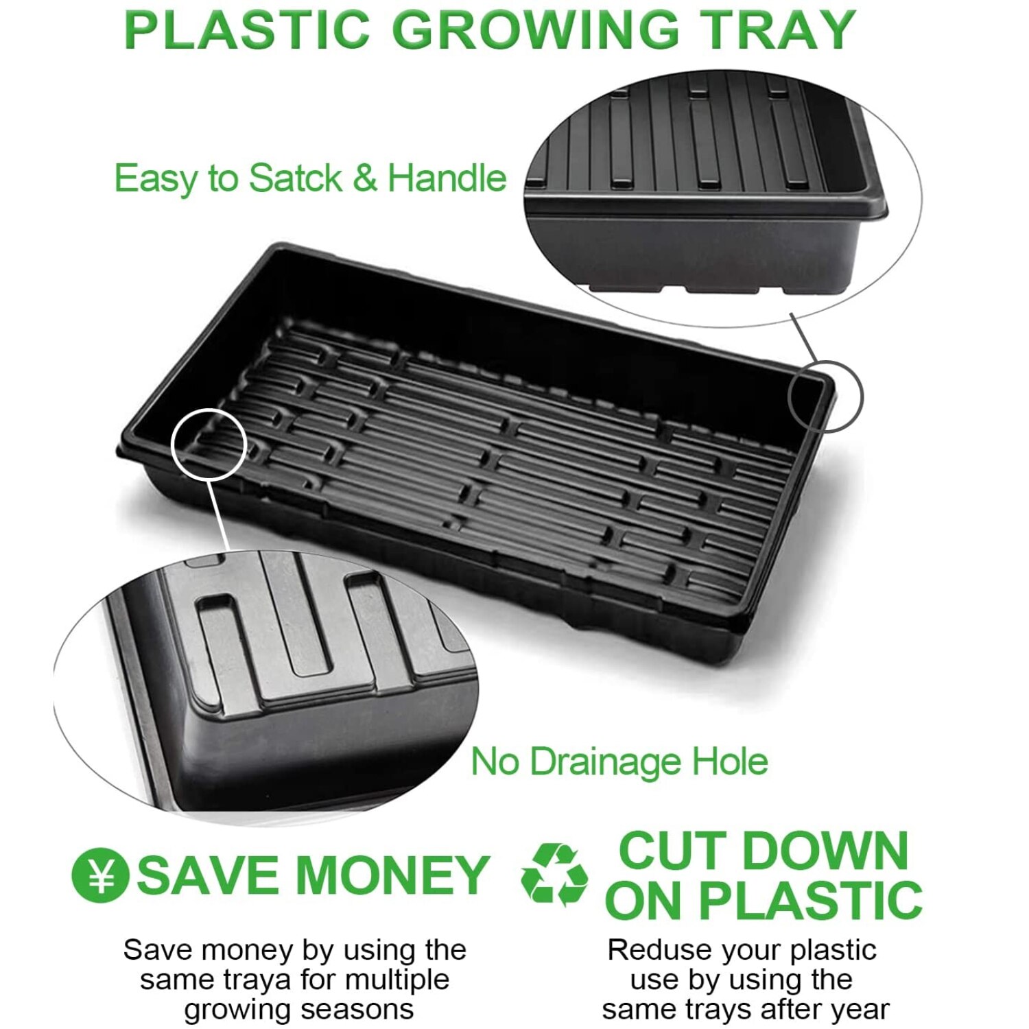 1.8mm Thickness Plant Growing Trays Nursery Seedli... – Grandado