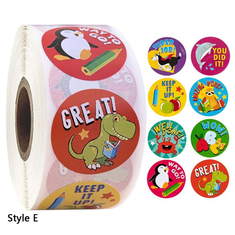 500pcs/roll Cartoon Animal Reward Stickers Diary S... – Grandado