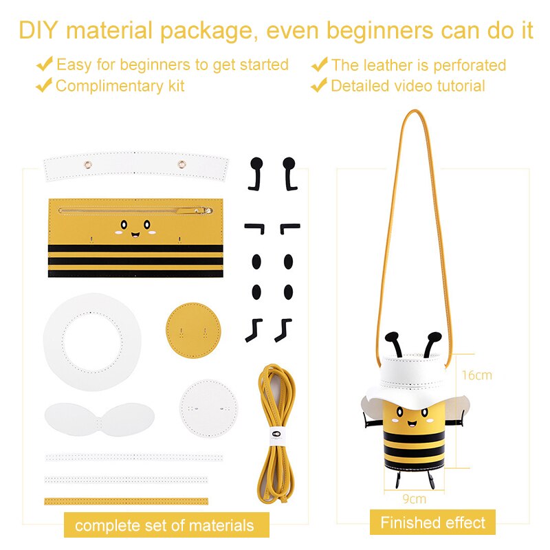 Cute Honeybee Bag Making Materials DIY Handcraft C... – Grandado