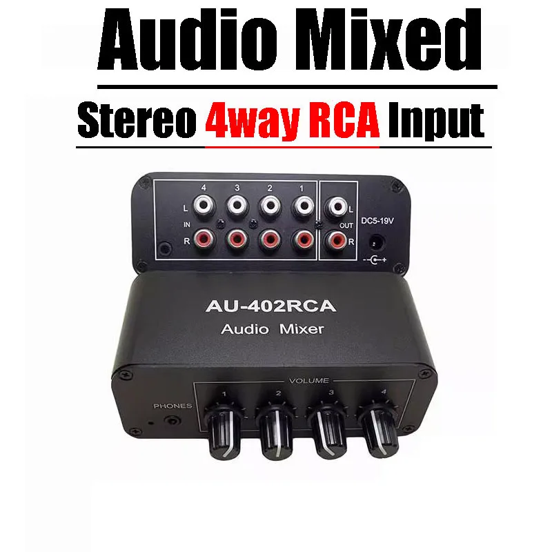 4 to 2 RCA Audio Mixer Stereo Audio Source Switche... – Grandado