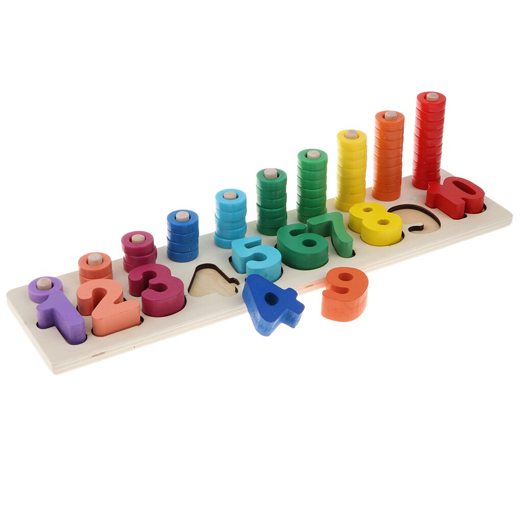 Wooden Colorful Math Counting Stacker Color Sorter... – Grandado