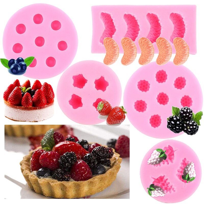 Fruit Raspberry Blueberry Silicone Mould Fondant C... – Grandado
