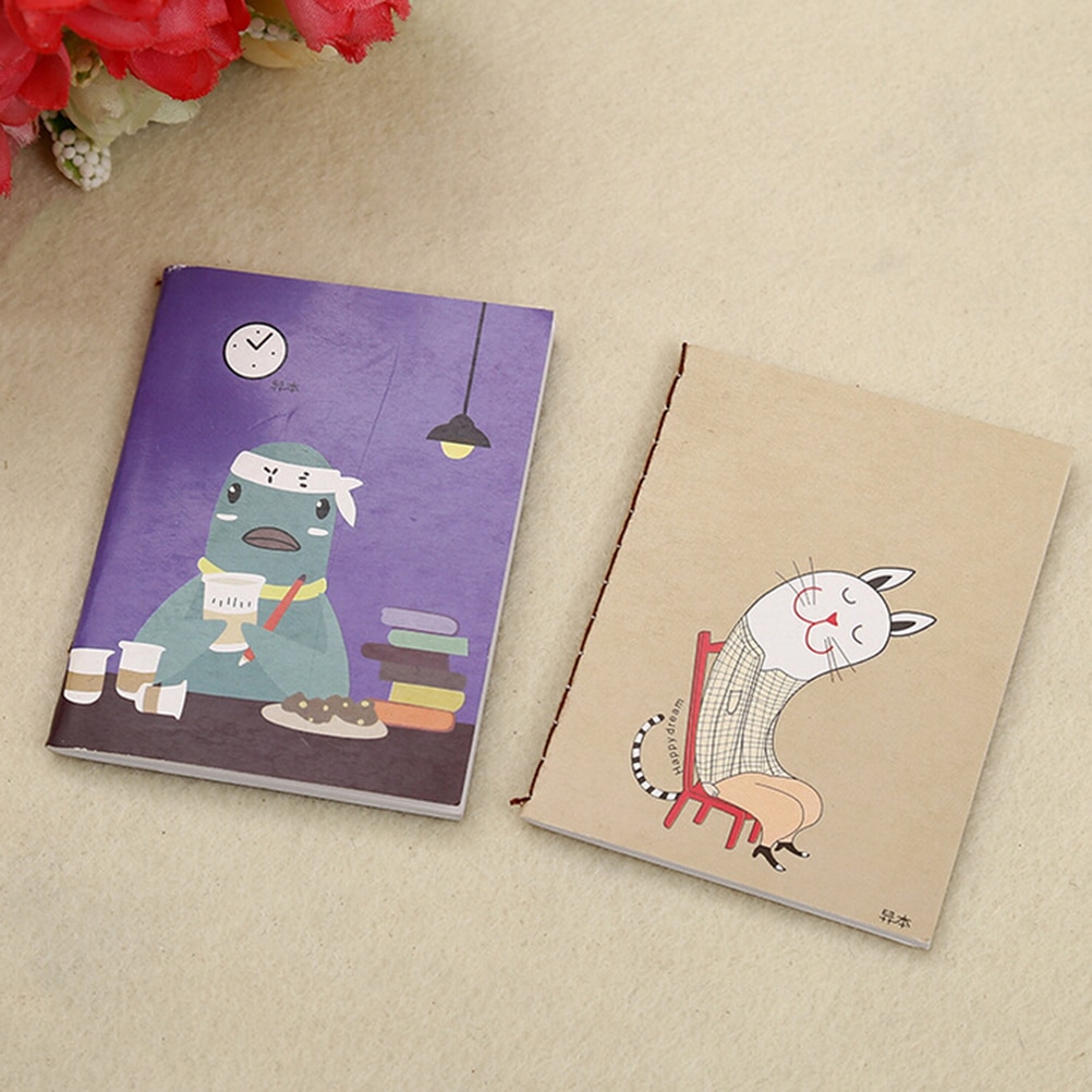 2pcs Kawaii Journal Diary Notebook Retro Notepad B... – Grandado