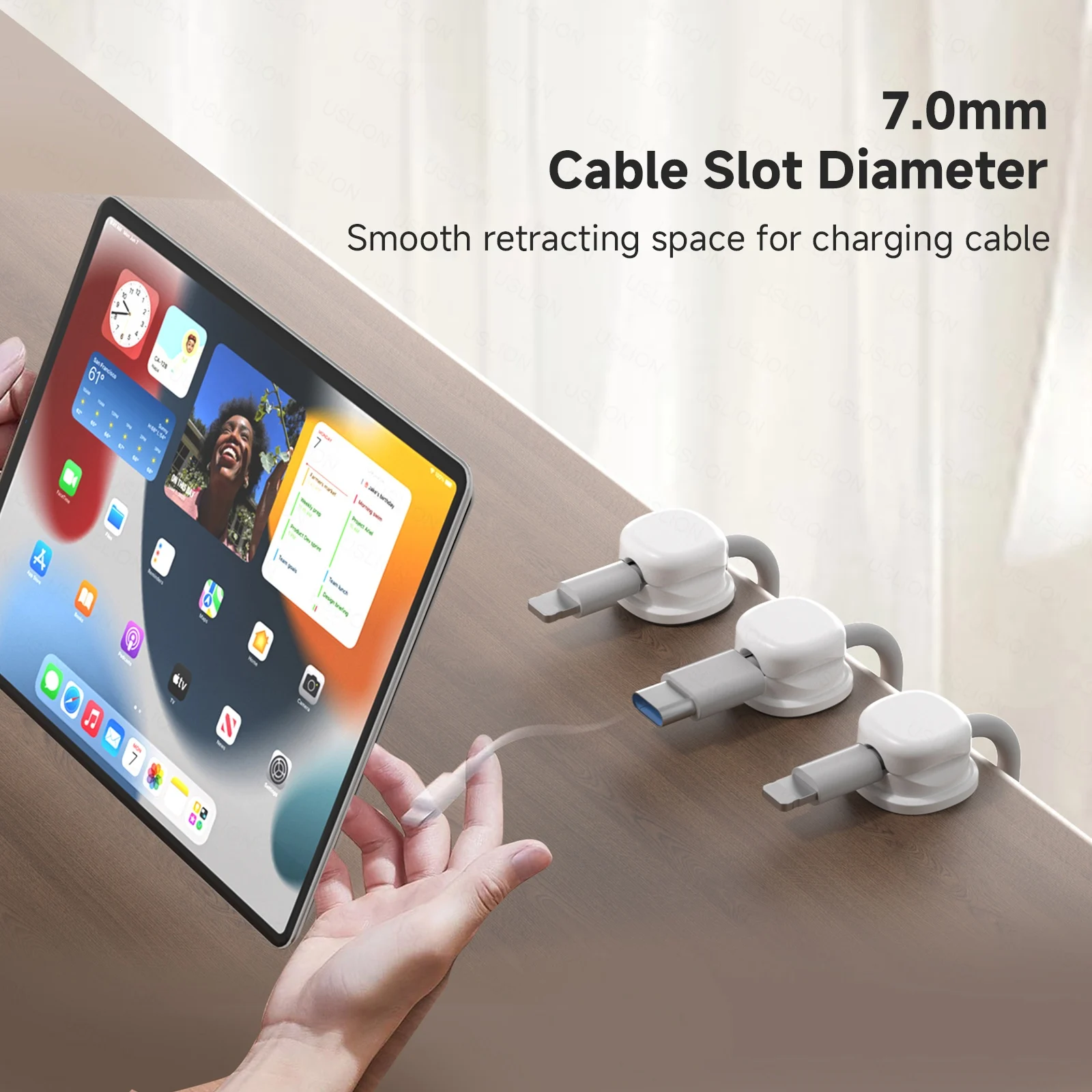 Magnetic Phone Cable Clips Under Desk Cord Holder ... – Grandado