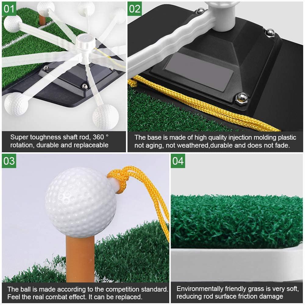 Golf Practice Swing Mat Golf Power Training Rod Go... – Grandado