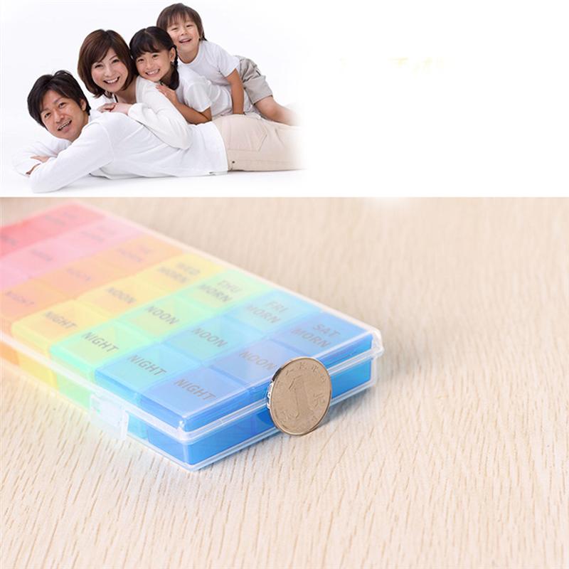 Weekly Pill Box Safe 21 Grids Portable Pill Medici... – Grandado