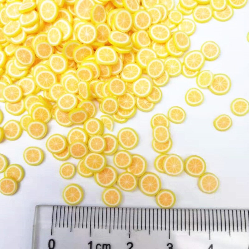 20g/lot 5mm Lemon Slice Fruit Polymer Clay Plastic... – Grandado