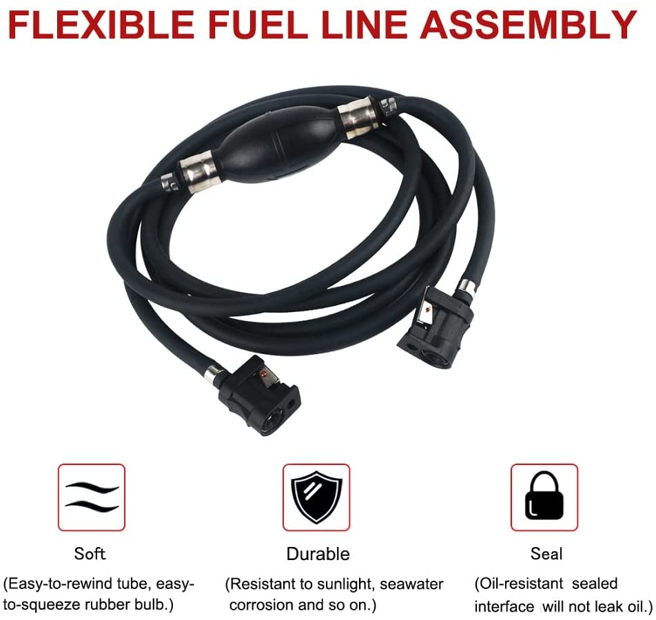 Fuel Line Hose Assembly 1/4"(6MM) Inner Dia 1... – Grandado