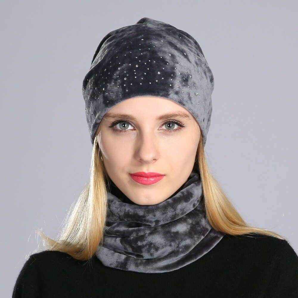 Geebro 2 Pcs Vrouwen Mutsen Hoed En Sjaal Winter C... – Grandado