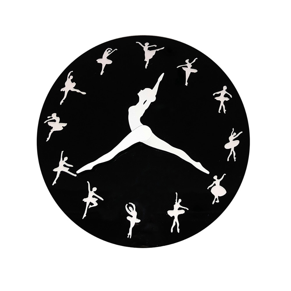 Ballerina Wall Clock Girl Ballet Dancer Modern Wal... – Grandado