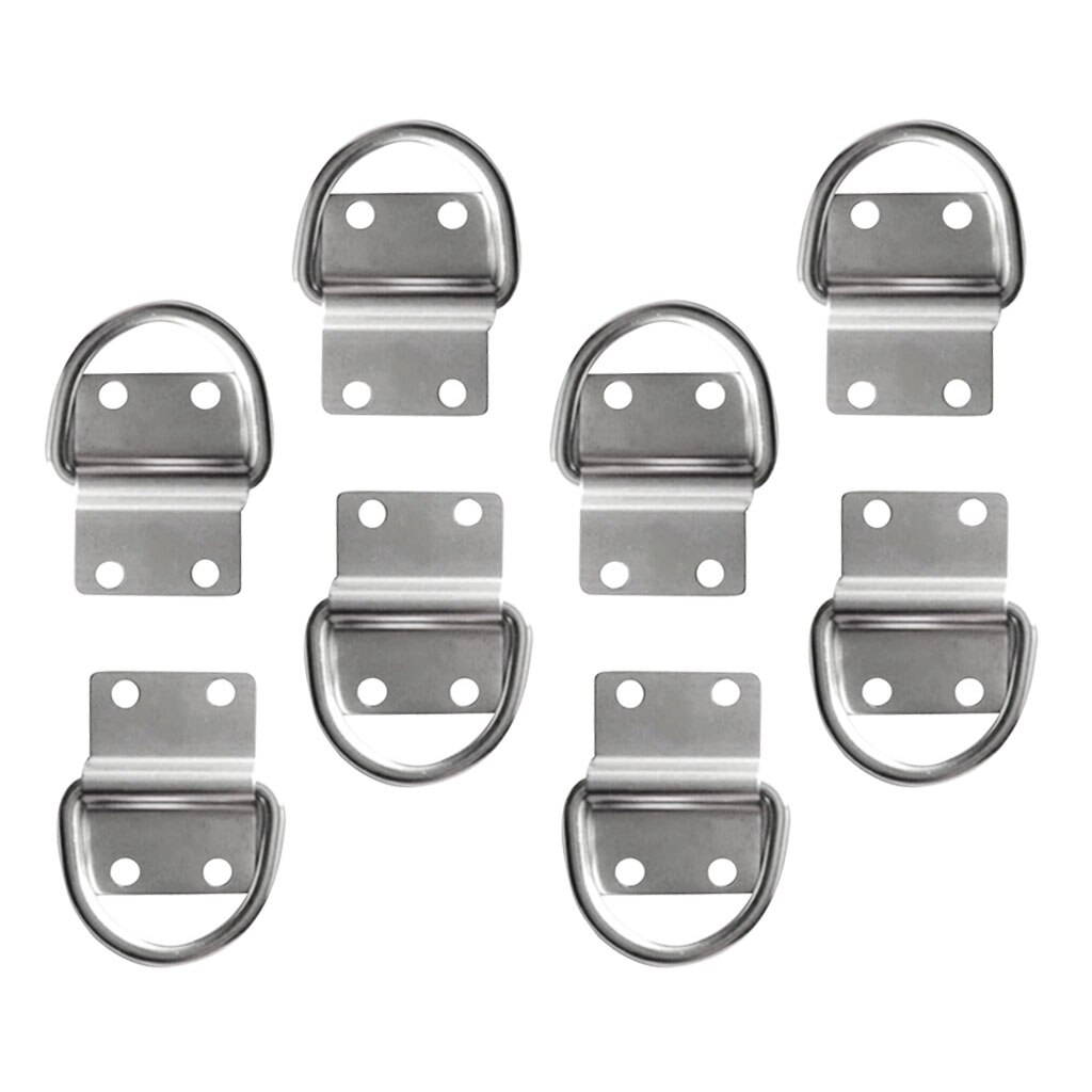 8 Pieces 316 Stainless Steel Lashing D Ring & Stap... – Grandado