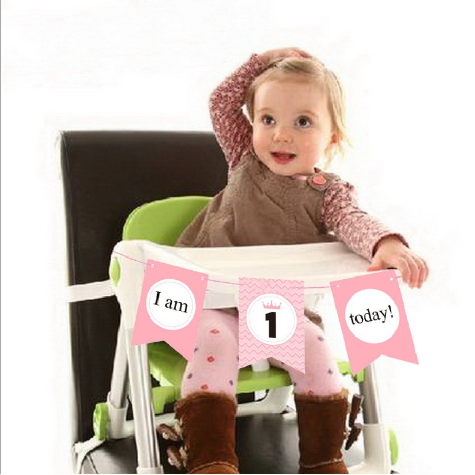 1st Birthday High Chair Decorative Banner/ Happy B... – Vicedeal