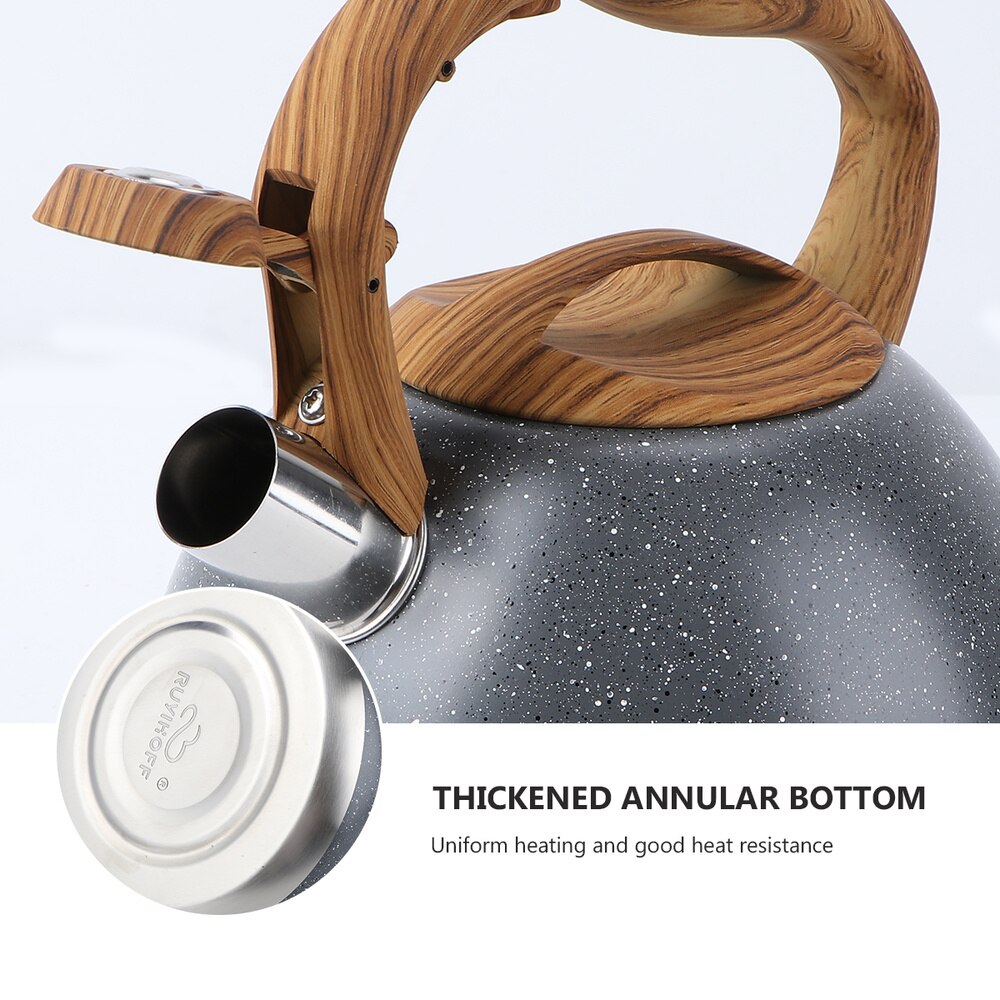 1Pc 2.8L Antique Stainless Steel Wooden Handle Fla... – Grandado