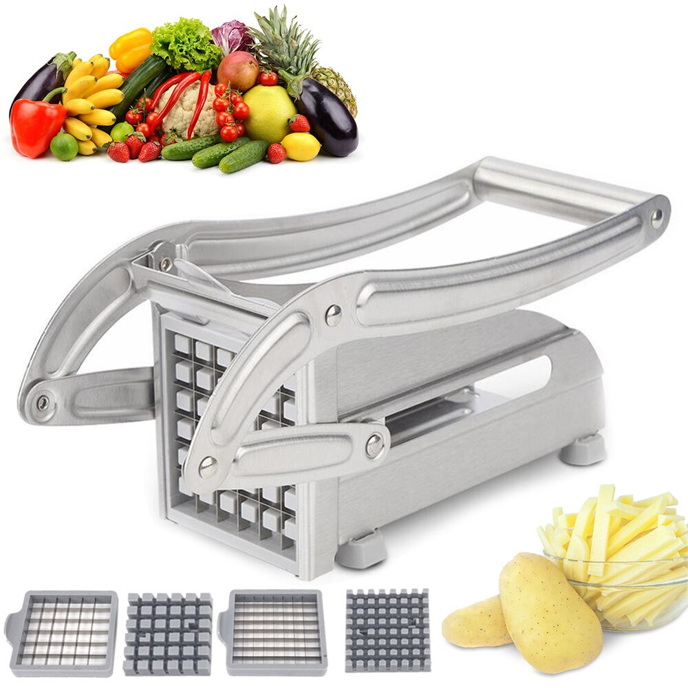 2 Blades Stainless Steel French Fries Cutters Pota... – Vicedeal