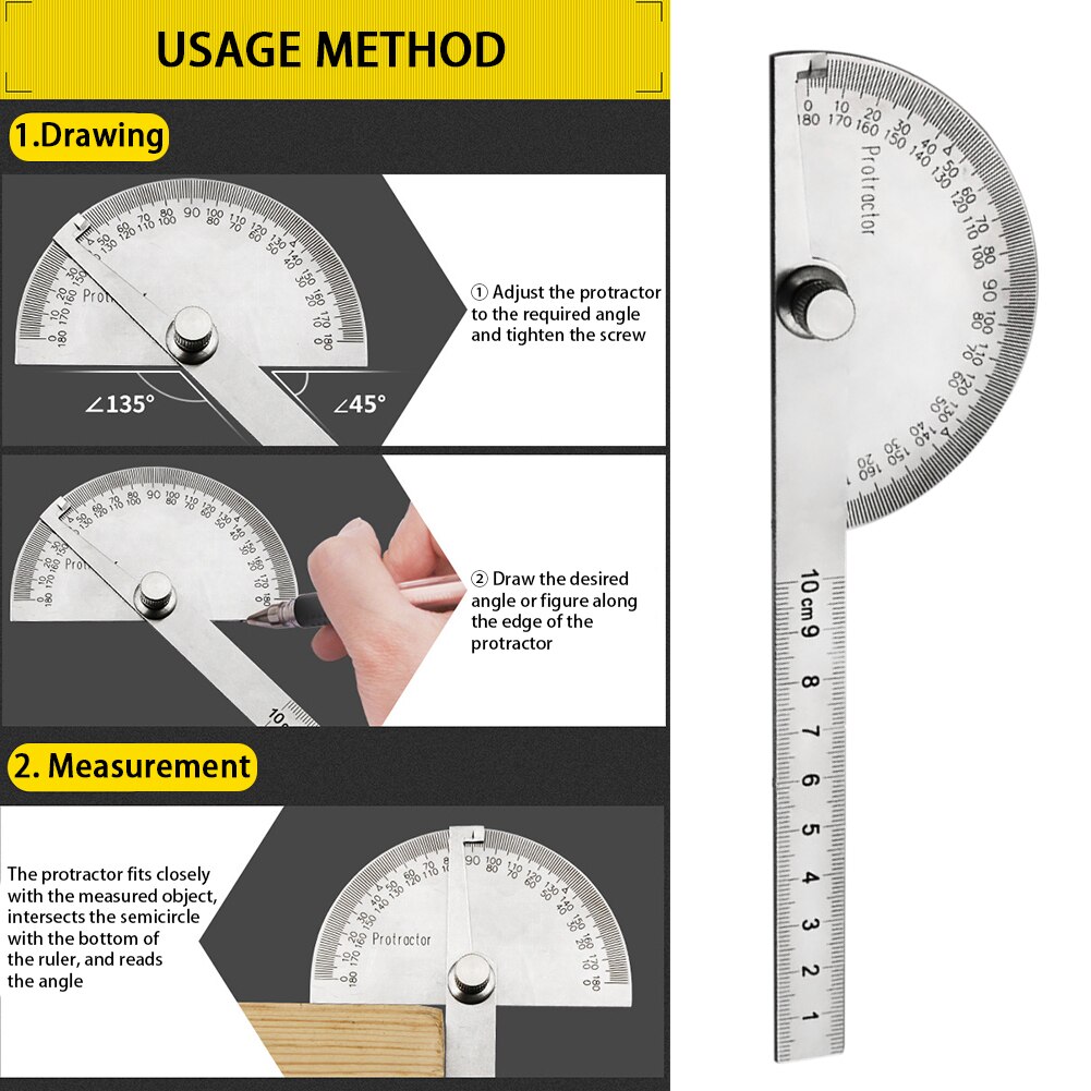 Clear Scale DIY Gauge Angle Ruler Handheld Portabl... – Grandado