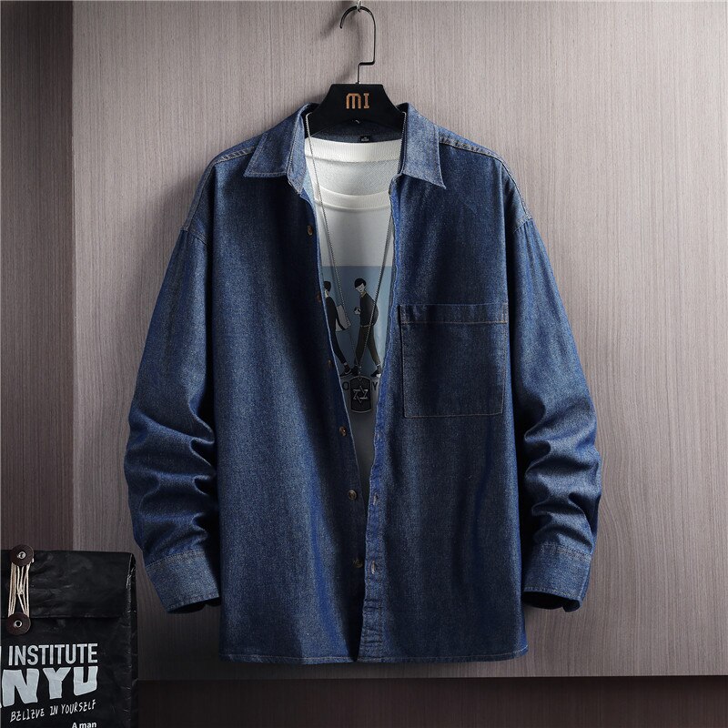 Lente Cowboy Stijl Mannen Mode Denim Shirts Lange ... – Grandado