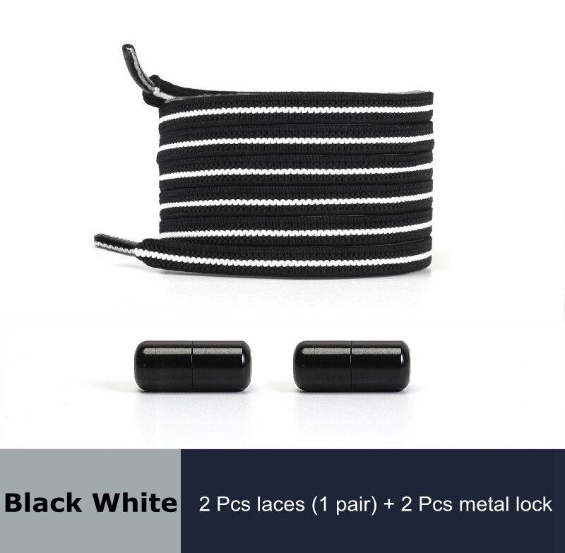 Free to Match Elastic Shoelaces Lock Lazy Laces Fl... – Grandado