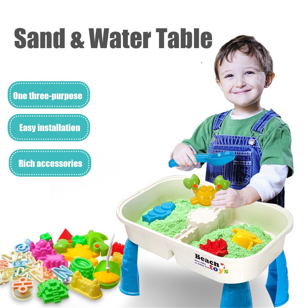 Sand & Water Table Outdoor Garden Sandbox Set Play... – Grandado