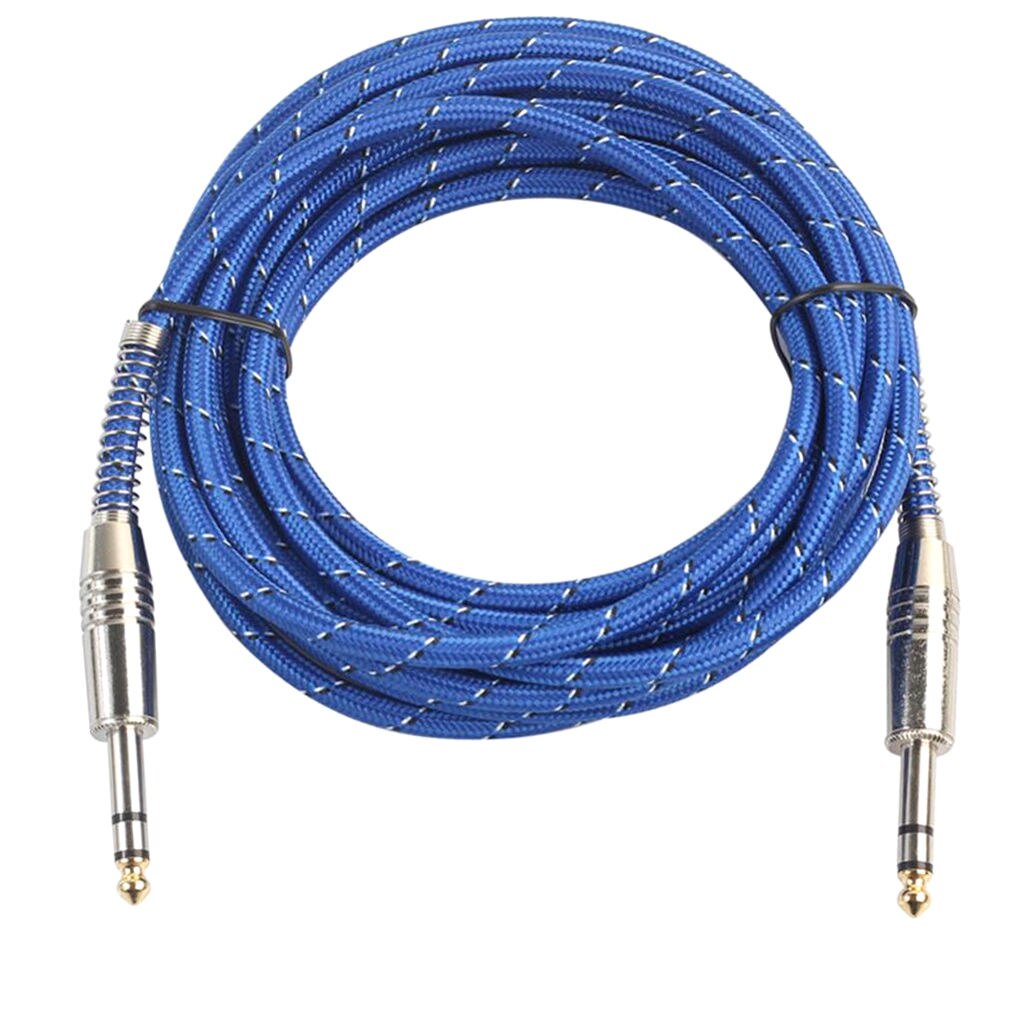 Blue Nylon Braided 6.35mm 1/4 TRS Male Plug Cable ... – Grandado