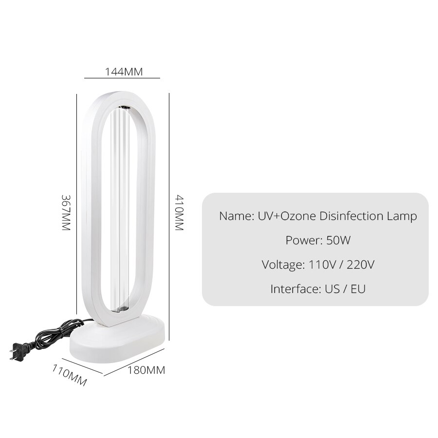 UV Sterilizer 50W UVC Lamp Ozone Quartz Sterilizat... – Vicedeal