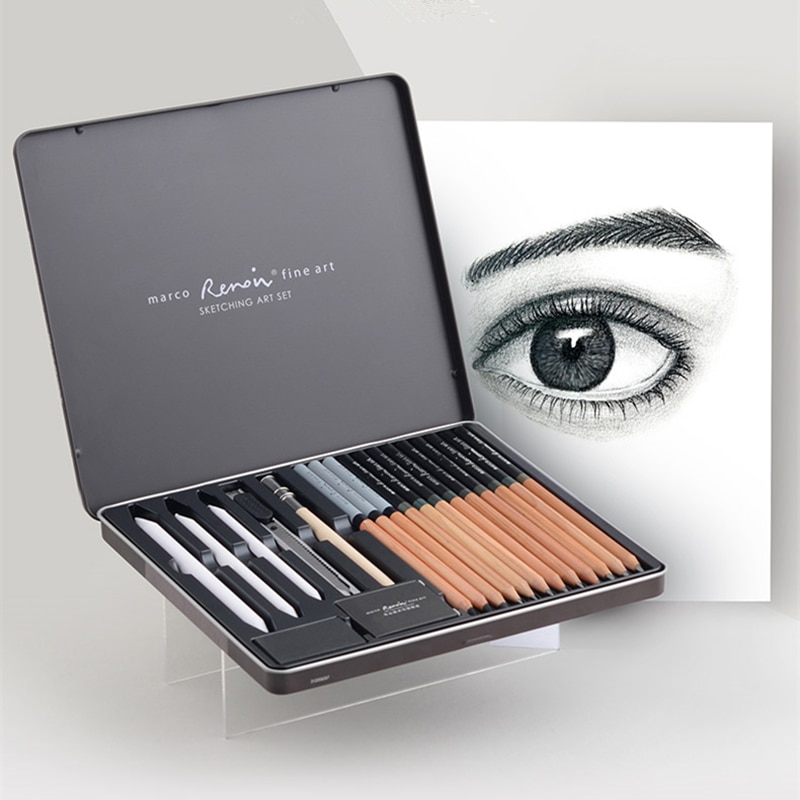 Marco Sketch Pencils Set Charcoal Pencil Paper Sti... – Grandado