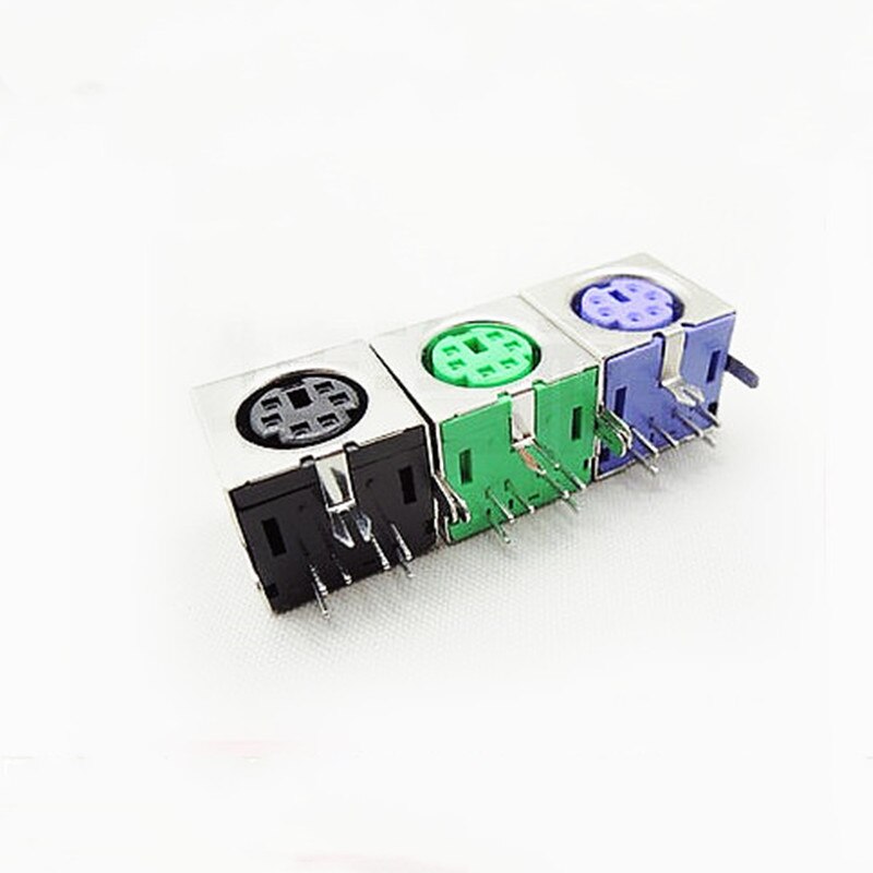 10pcs Keyboard socket Black/Green/Purple 6 Pins PS... – Vicedeal