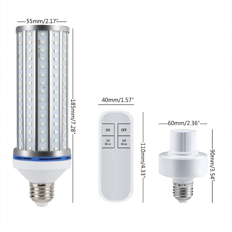 60W E27 LED Corn Light Bulb UV Light Sterilizer UV... – Grandado