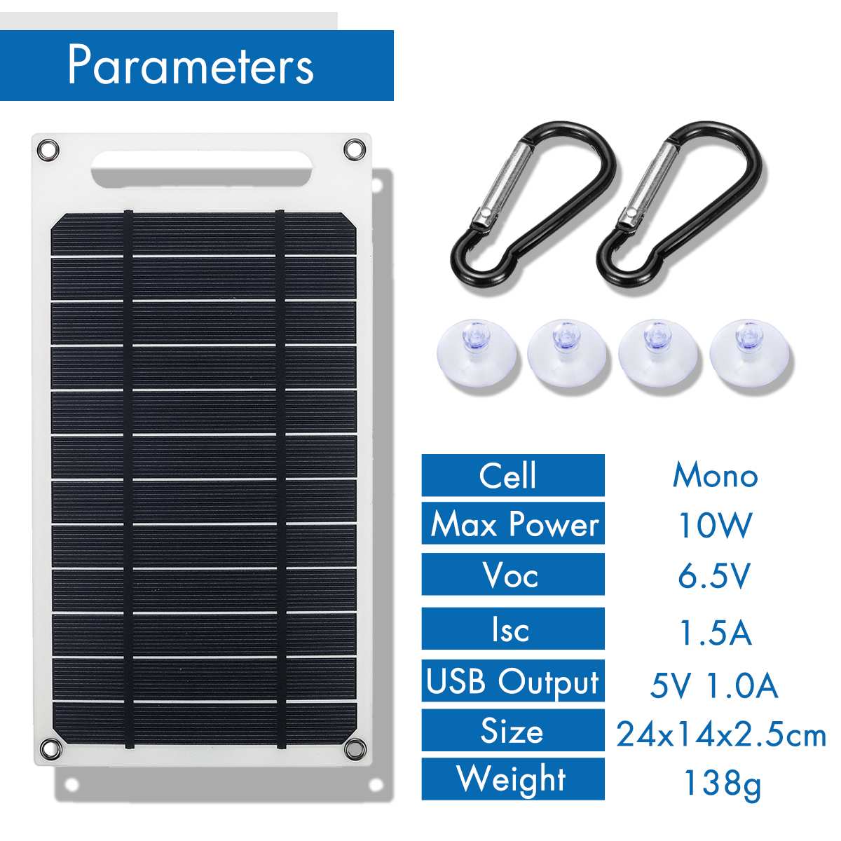 10w 6v 1500ma monokristallin solenergi solpanel us... – Grandado