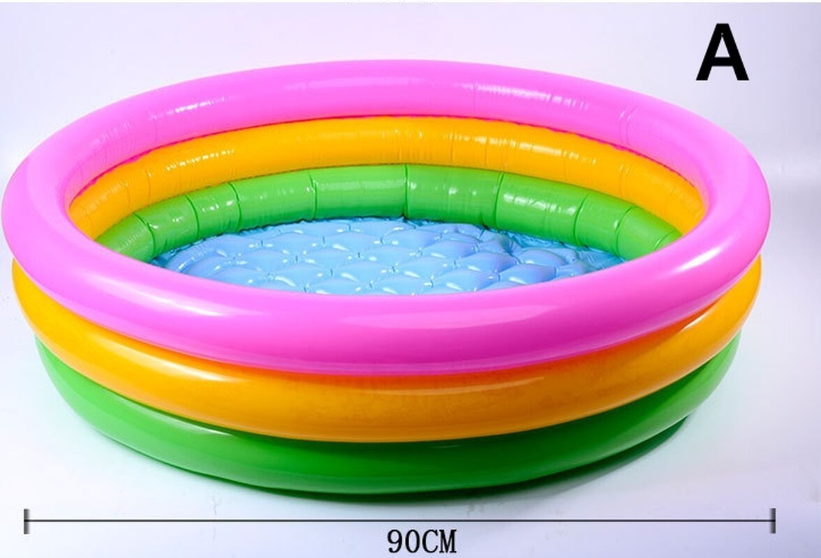 Rainbow Baby Inflatable Round Swimming Pool for 4-... – Grandado